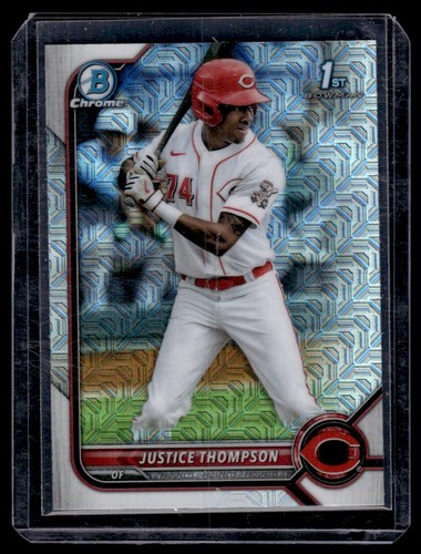 2022 Bowman Chrome Prospects MOJO Justice Thompson Cincinnati Reds #BCP ...