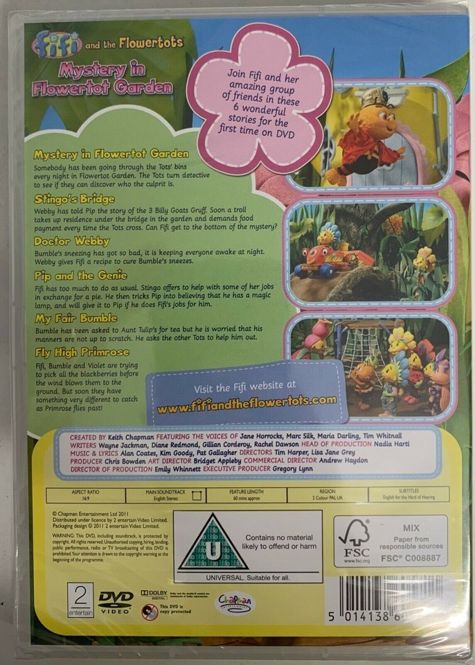Fifi And The Flowertots- Mystery In Flowertot Garden (DVD) New And ...