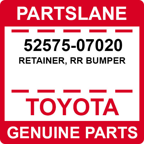 52575-07020 Toyota OEM Genuine RETAINER, RR BUMPER | eBay