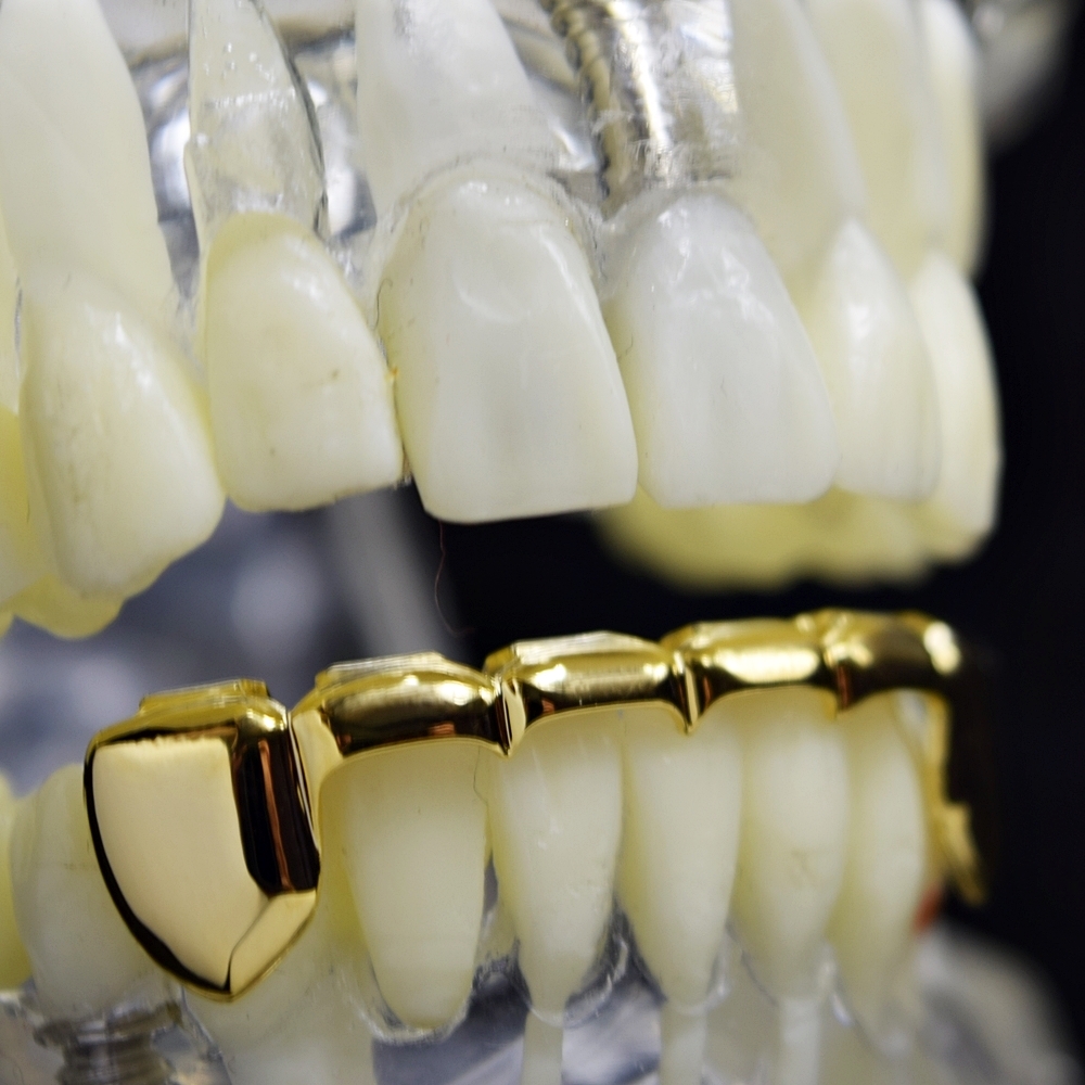 Half Grillz 14k Gold Plated Bottom Lower Grill Slim Bar New Hip Hop ...