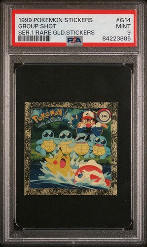 PSA 9 Group Shot G14 - 1999 Pokémon Stickers Series 1 Rare Gold ...