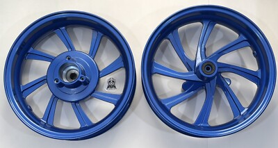 GY7 SCOOTER TANK 200 EFI CHUMA MAXUMA CARBON ARMOR WHEEL RIM SET BLUE ...