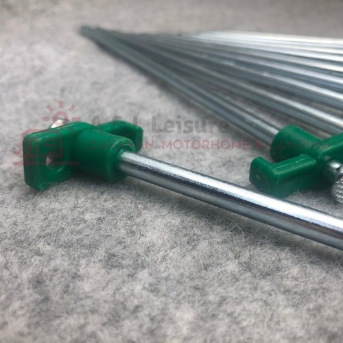 PLS 50 x Rock Pegs Green Top Heavy Duty Hard Ground Awning Motorhome ...