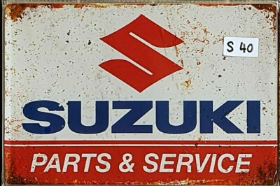 Suzuki Parts and Service Metal Tin Signs Bar Shed & Man Cave Signs AU ...