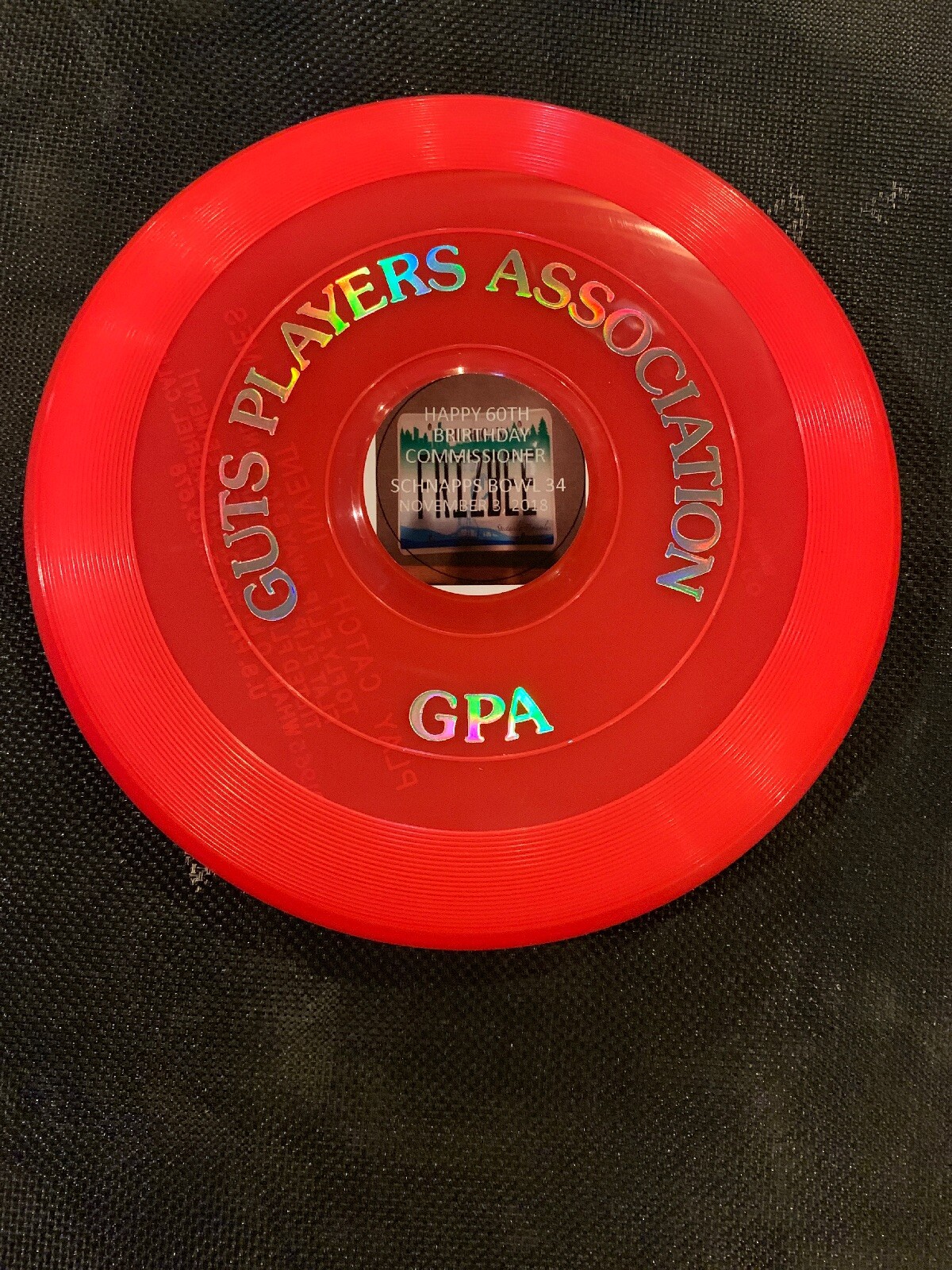 Wham-O GPA Pro Model Guts Frisbee Disc Silver lettering 60th Birthday ...