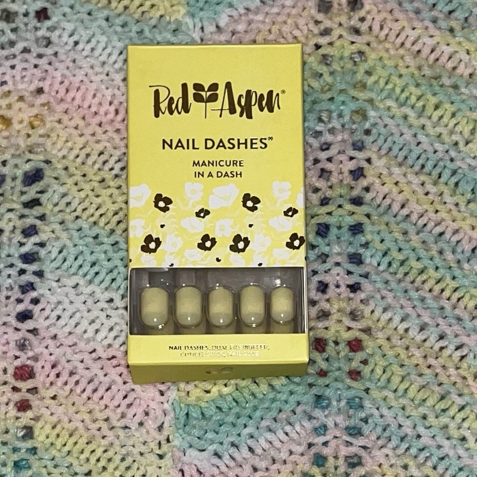 red aspen nail dashes sunny - side up press on nails glue included ...
