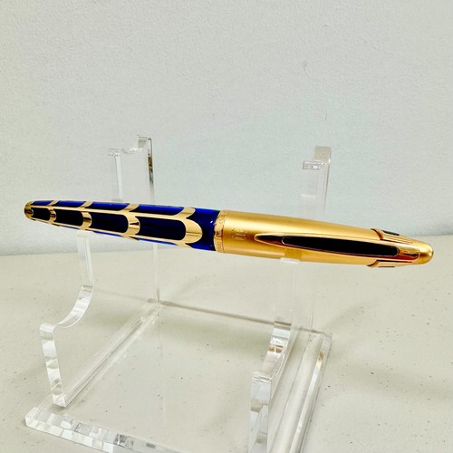 Waterman Edson Boucheron Sapphire Blue Fountain Pen 18K M Nib SN1473 | eBay