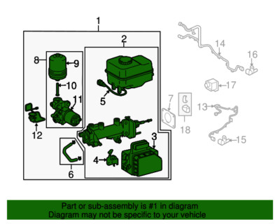 Genuine Lexus GX470 2005-2009 Brake Master Cylinder Assembly 47050 ...