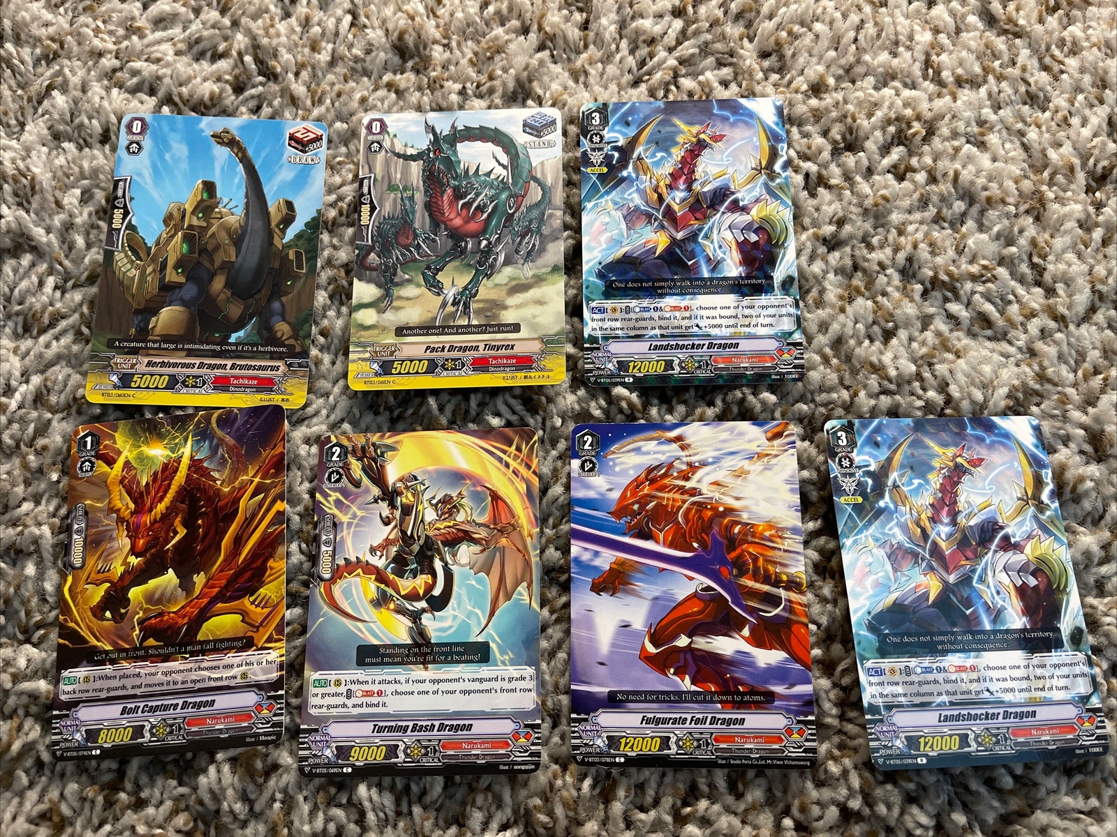 Lot Of 7 Cardfight!! Vanguard Tachikaze & Narukami Cards | eBay