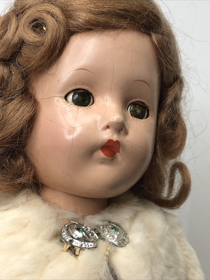 14” Vintage Effanbee Suzanne Compo Doll W/ Tag & Box Beautiful Red ...