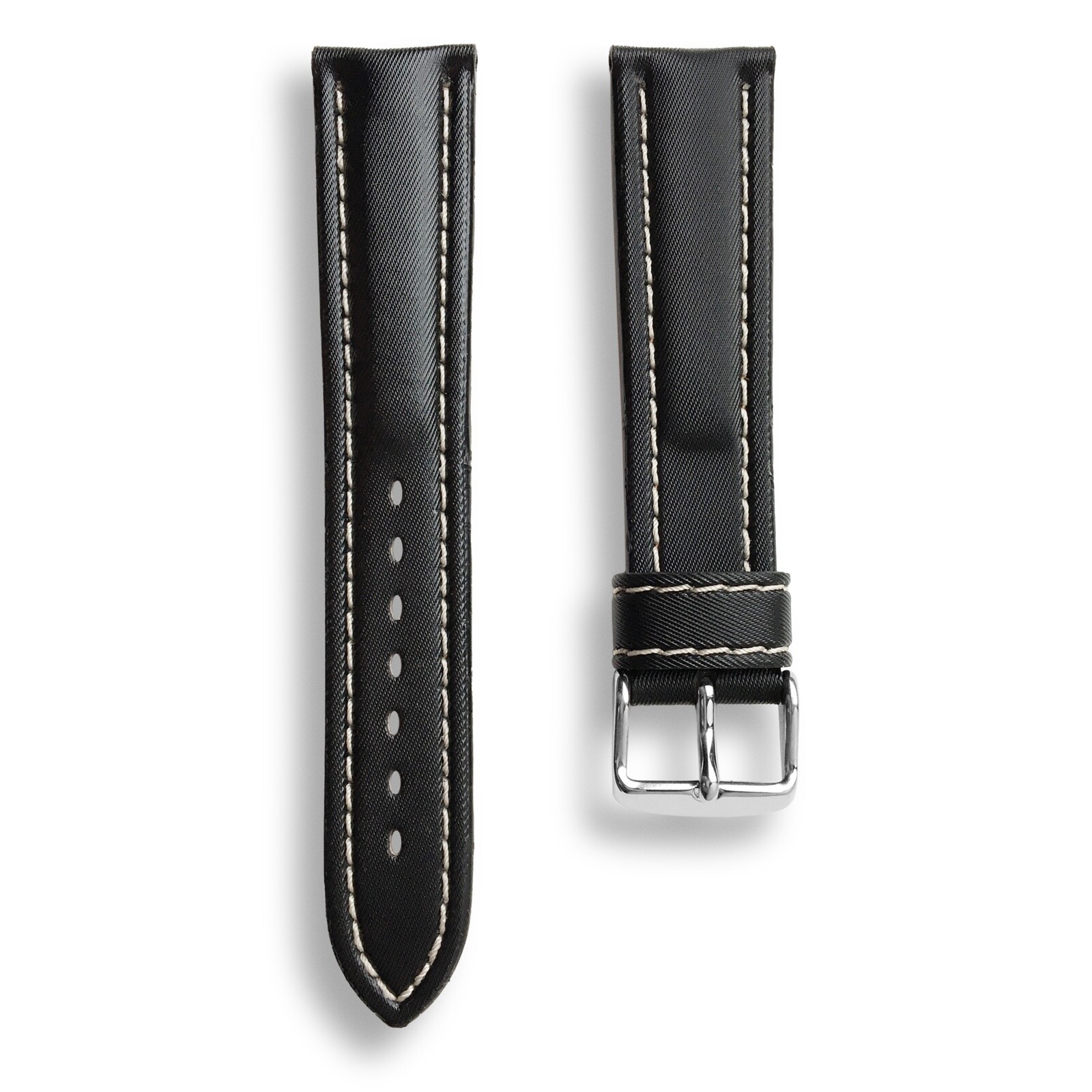 20mm Black Waterproof Leather Watch Band Strap German Made | eBay