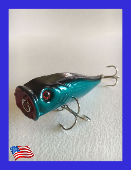 Lot of 6 New Freshwater Fishing Top Water Poppers Bass Crankbaits, Pike ...