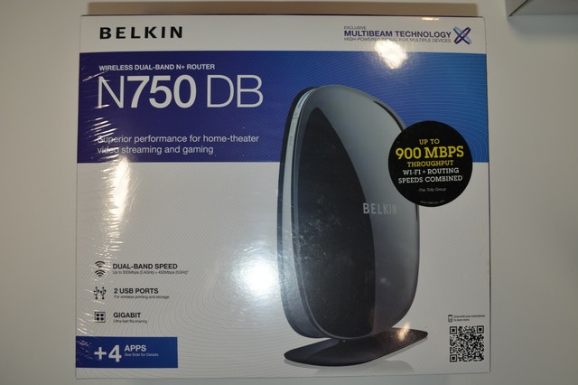 Belkin N750 DB 450 Mbps 4-Port Gigabit Wireless N Router (F9K1103) for ...