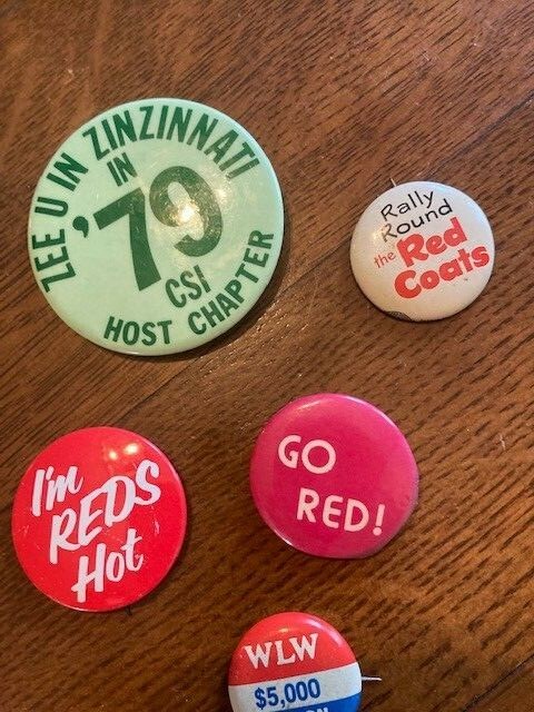 Vintage Cincinnati Reds pins lot of 9 local Zinzinnati WLW radio | eBay