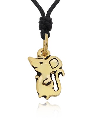 Little Mice Handmade Brass Charm Necklace Pendant Jewelry | eBay