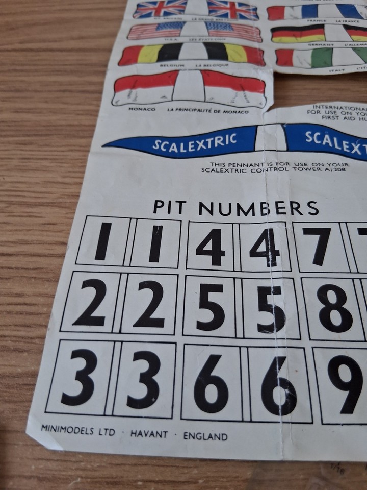 1960s Scalextric Instruction Manual Third Edition and original stickers ...