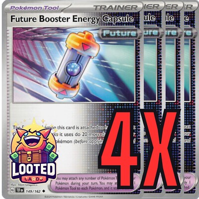 4x Future Booster Energy Capsule 149/162 x4 - Temporal Forces - Pokemon ...