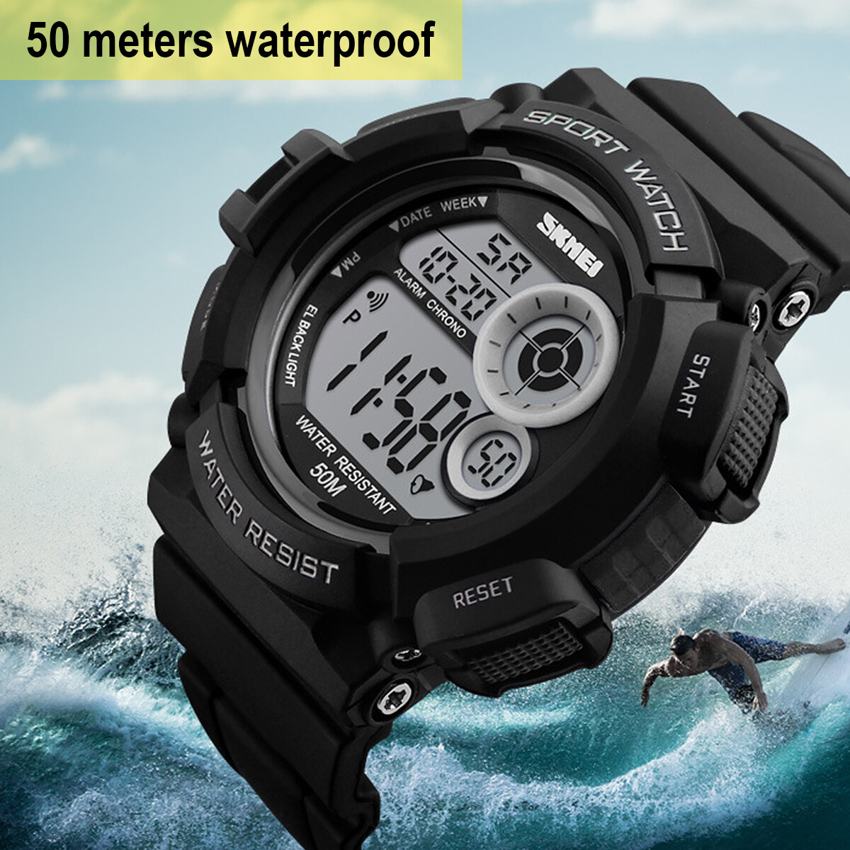 Black Digital Watches For Men