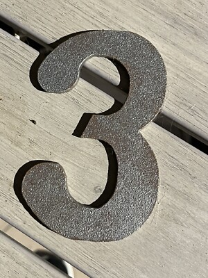 Cast Iron Western Number 3 Sign Rustic 4” tall Alphabet | eBay