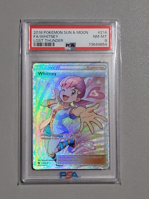 2018 Pokemon Sun & Moon Lost Thunder Whitney 214/214 Full Art Waifu NM ...
