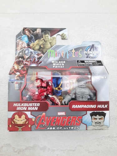 MINIMATES MARVEL AVENGERS AGE OF ULTRON HULKBUSTER IRON MAN & RAMPAGING ...