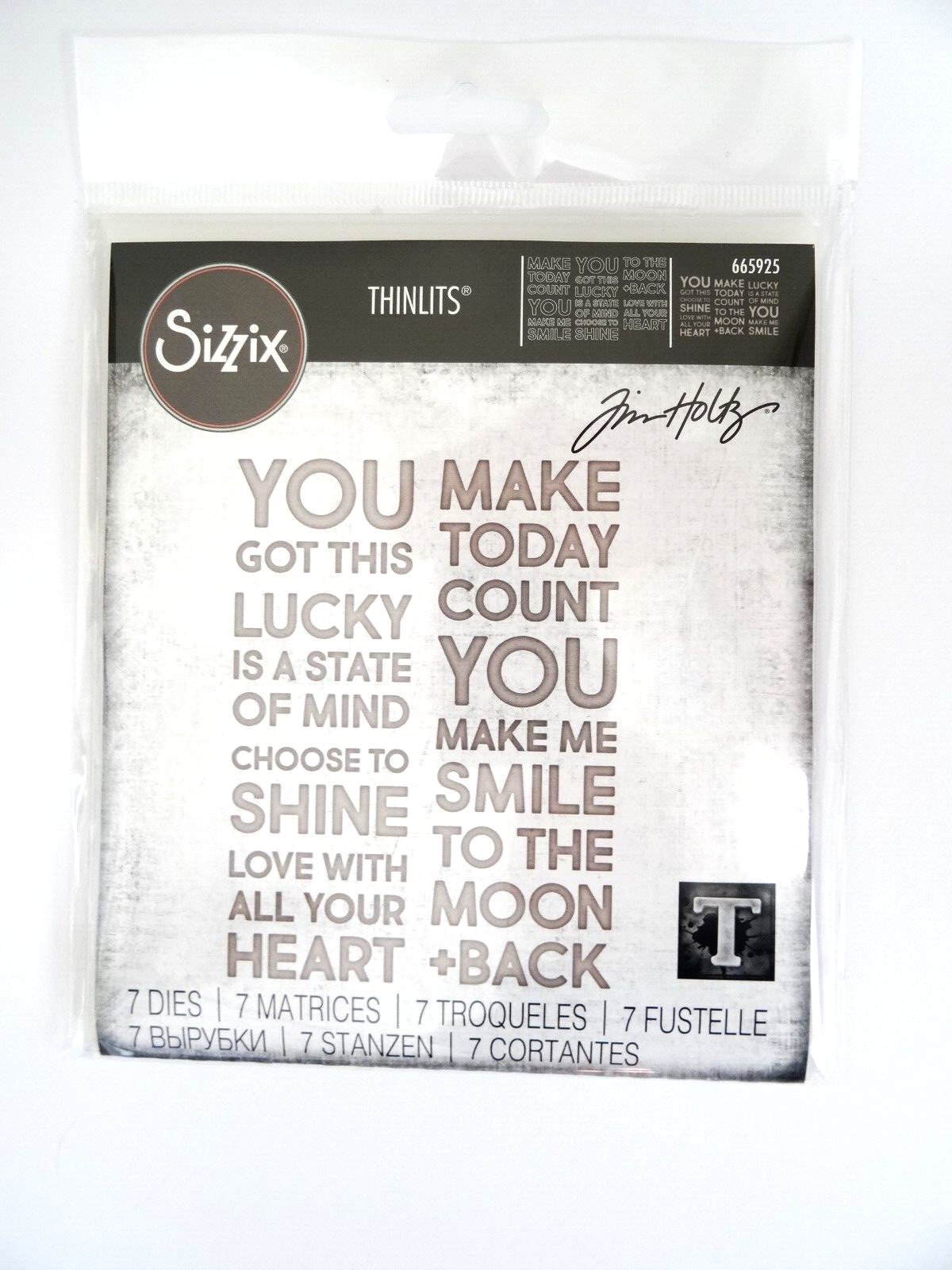 Sizzix Thinlits Die Set 7PK Bold Text #2 by Tim Holtz 665925 | eBay