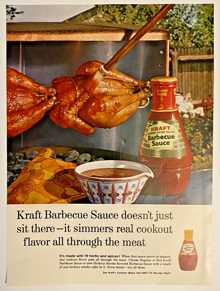 Vintage 1960's MORTON SALT Full Page Print Ad Kraft BBQ Sauce ad on ...
