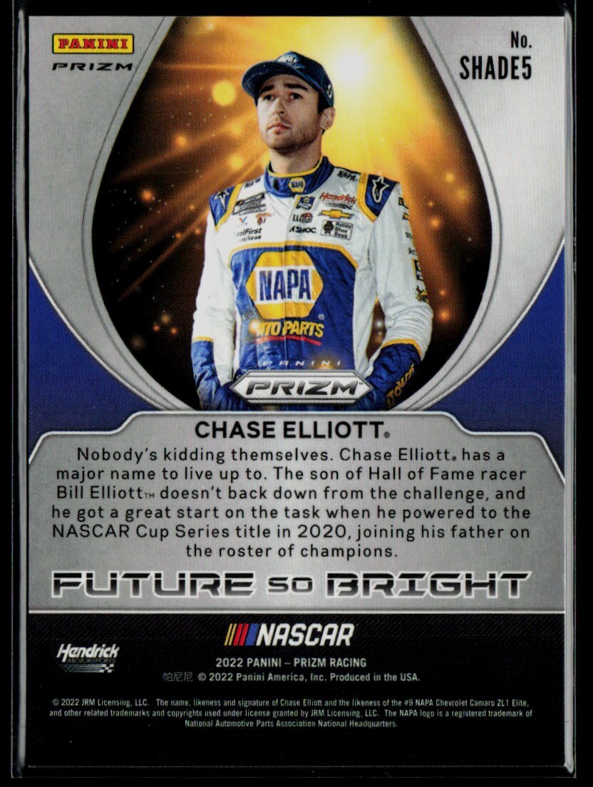 2022 Prizm Future So Bright Chase Elliott Napa #SHADE5 | eBay