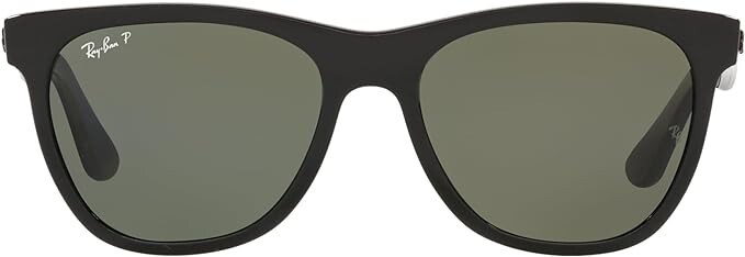 Ray-Ban RB4184 Square Sunglasses, Black/Polarized Green, 54 mm ...