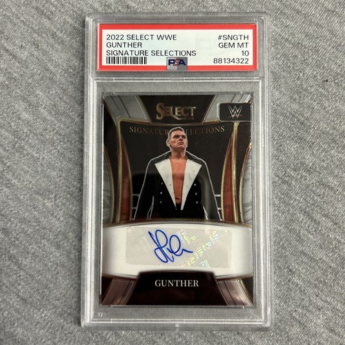 2022 Panini Select WWE #SN-GTH Gunther Signature Selections PSA 10 GEM ...