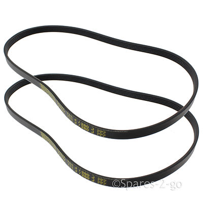 2 x Rubber Drive Belt Fits FLYMO Vision Compact 330 350 380 Lawnmower ...