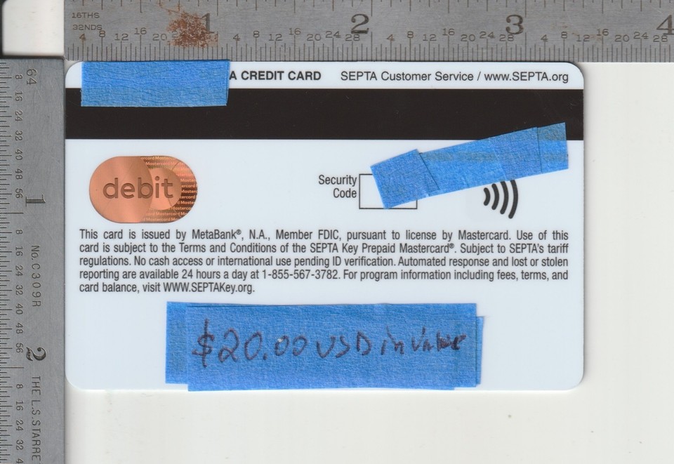 Septa Key Southeastern Pennsylvania Transit Card Metro Philadelphia ...