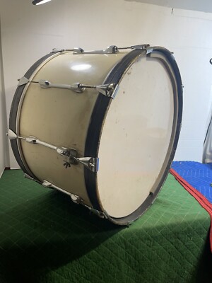 White Marching Bass Drum Slingerland? 25” Outer Rim To Rim 16.5” Wide ...