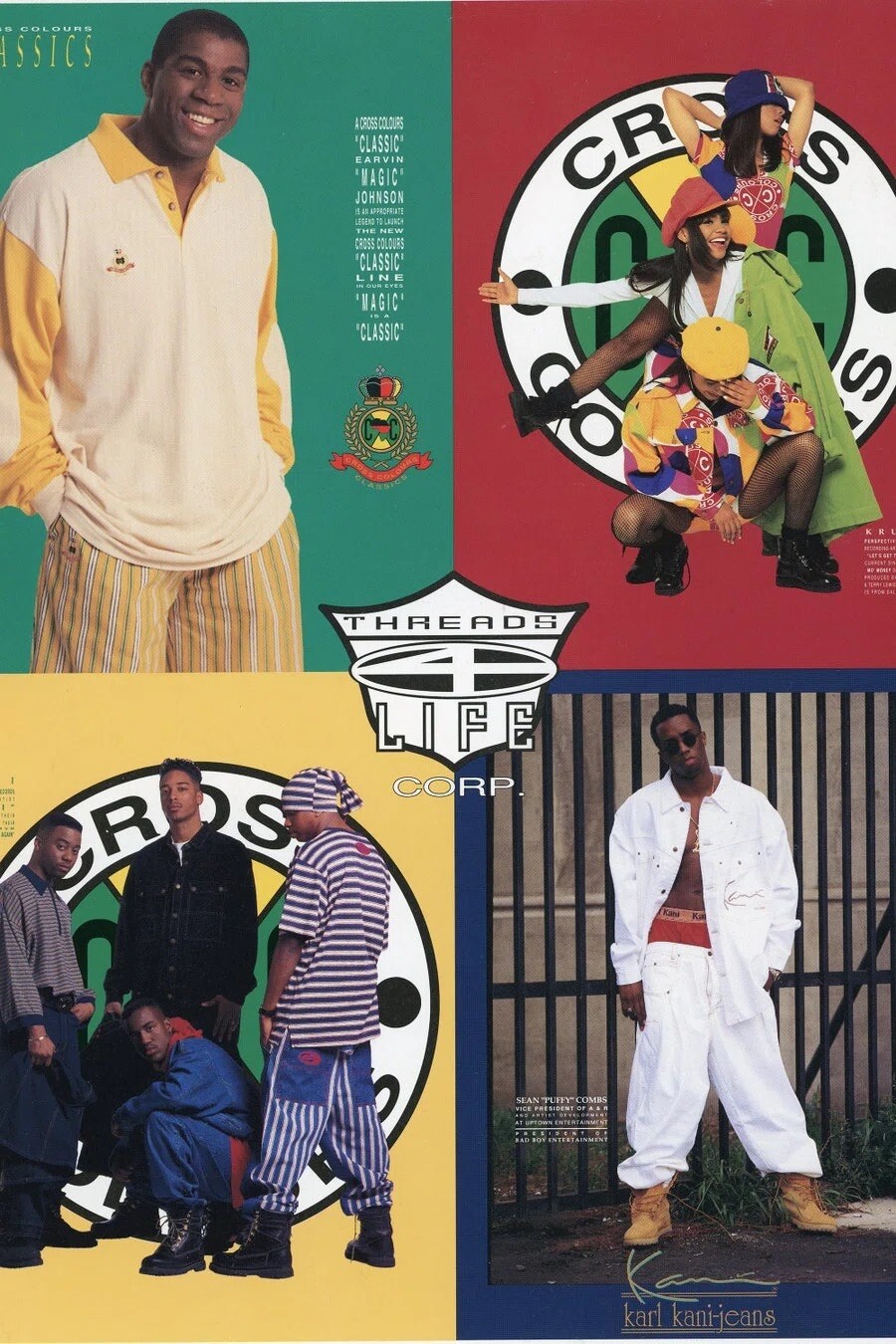 vintage 1990s cross colours - Gem