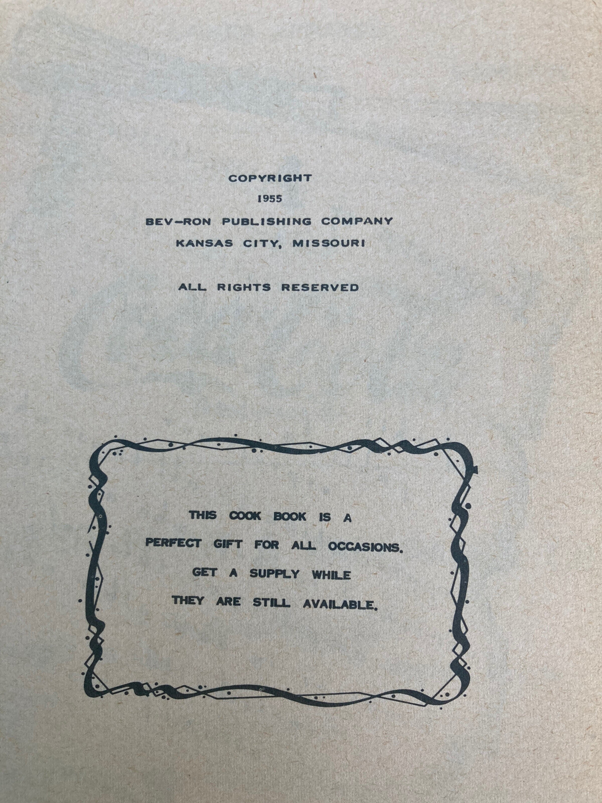 Early vintage 1955 FORBES AIR FORCE BASE - TOPEKA, KANSAS Army cookbook ...