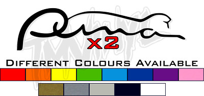 2 X FORD PUMA LOGO STICKERS / DECALS - DIFFERENT COLOURS AVAILABLE ...