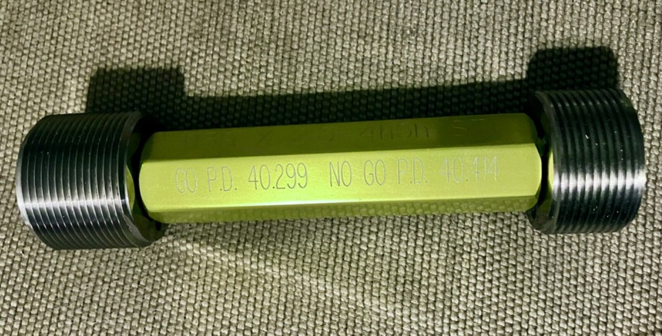 US Gage Work Plugs M39x2.0 4H5H STI Thread Plug Gage GO NOGO 40.299 ...
