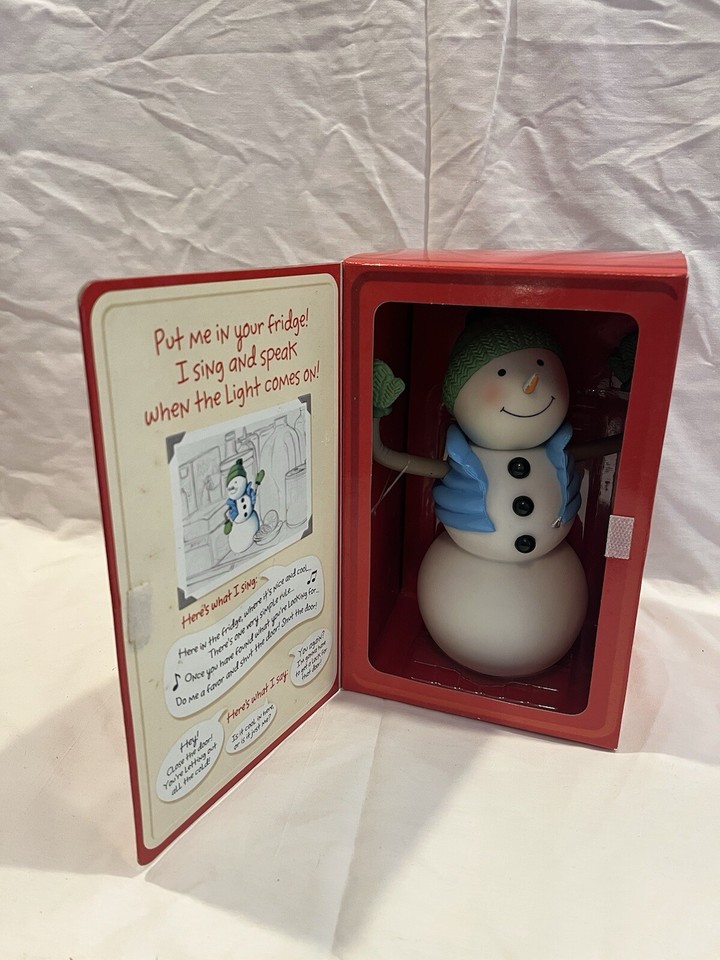 Hallmark Fun in the Fridge Snowman Talking Singing 8” Tested Works ...