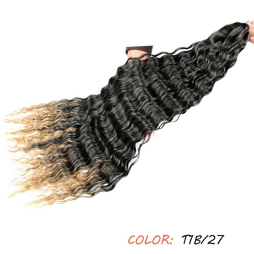 32 Inch Synthetic Deep Wave Hair Crochet Braids Wave Braiding Hair ...