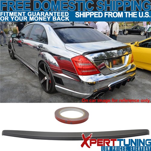 Fits 2007-2013 Benz W221 S-Class Rear Trunk Spoiler Wing Lip Matte ...