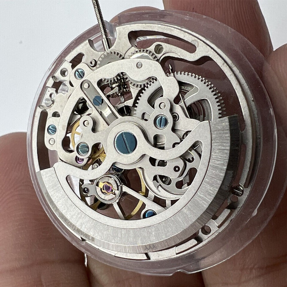 Seagull TY2809 Silver China Made Automatic Mechanical Skeleton Watch ...
