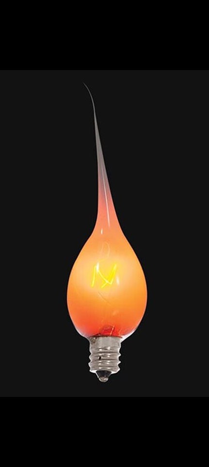 B&P Lamp® E12 Candelabra Base Amber Colored Bulb with Silicone Tip | eBay