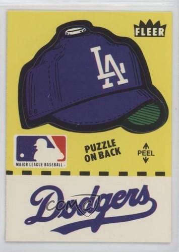 1982 Fleer Team Stickers Inserts Los Angeles Dodgers Hat (Puzzle on ...