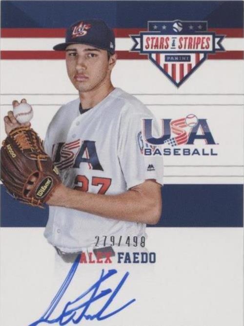 2017 Panini USA Baseball Stars & Stripes - Cnt Signatures Alex Faedo #6 ...