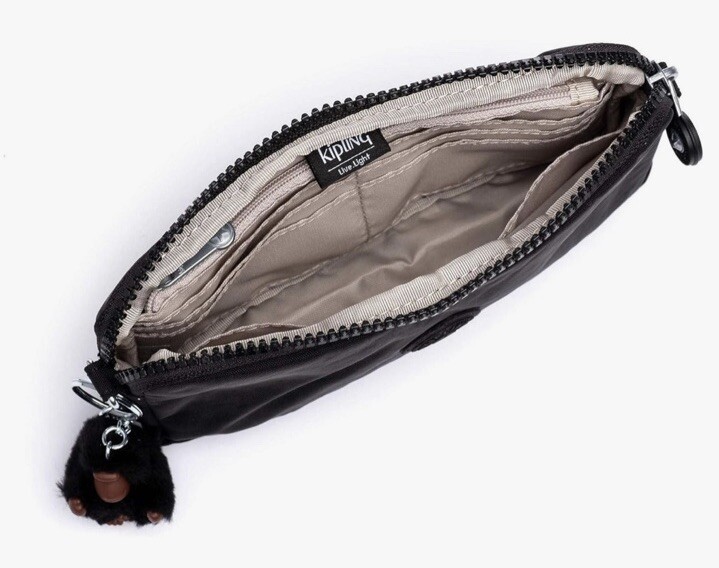 NWT Kipling KI3226 EMILIA Black Tonal convertible pouch wallet ...