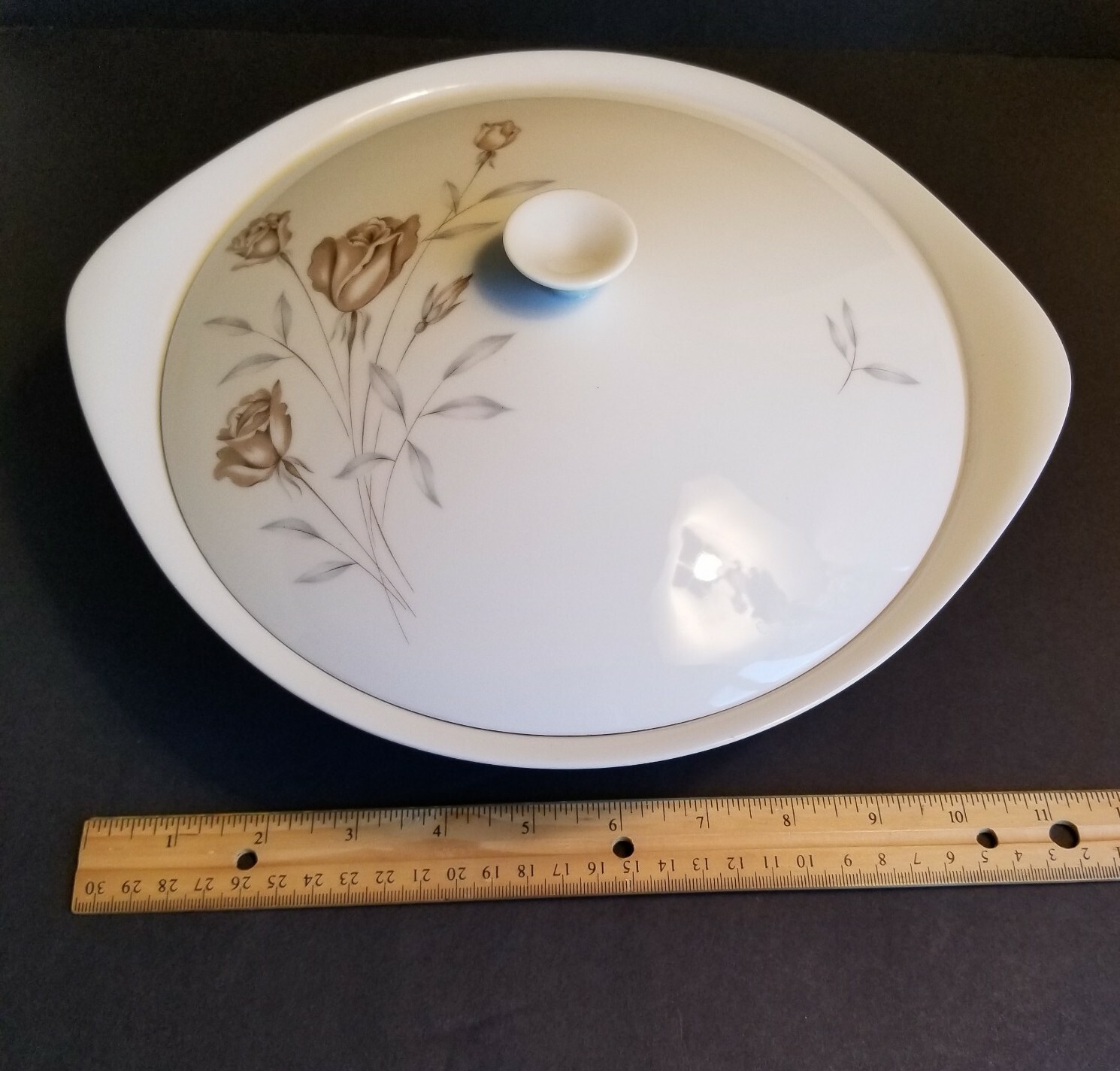 vintage porcelain covered bowl rose 1814 cm hutschenreuther hohenberg ...