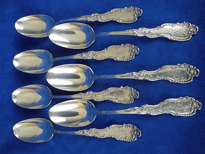 Antique Sterling Silver Seven Teaspoons Patented | eBay