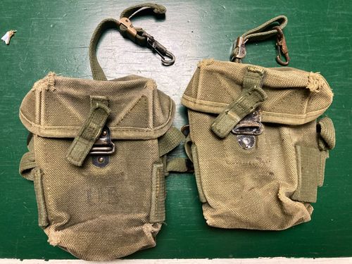 2-M1956 universal small arms ammo pouches, cases, salty, Vietnam | eBay