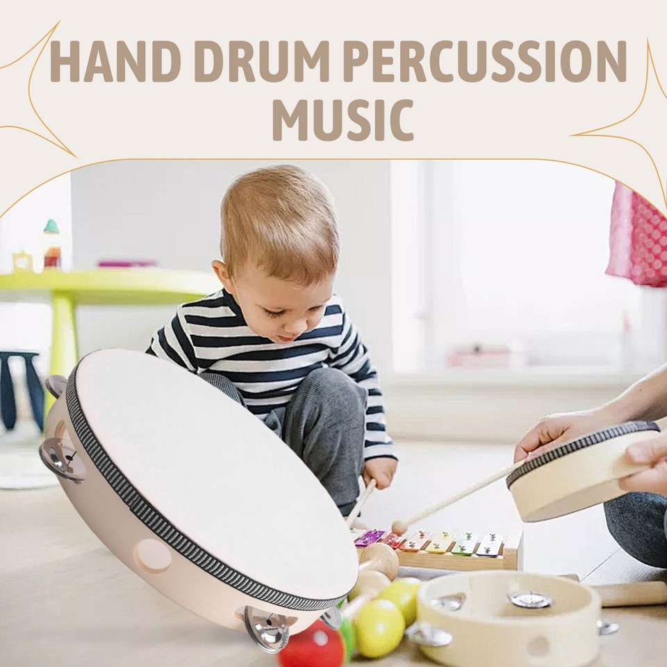 Tambourine Jingles Percussion Gift Musical Educational Instrument ...