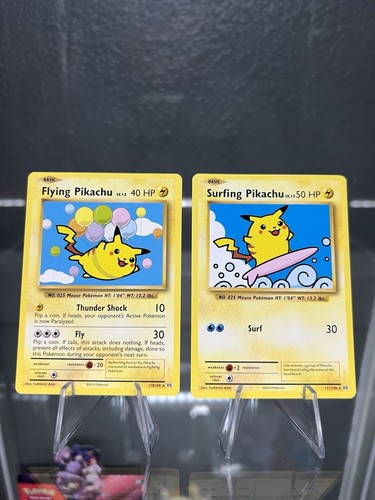 Pokemon TCG - Flying Pikachu & Surfing Pikachu Secret Rare Set XY ...